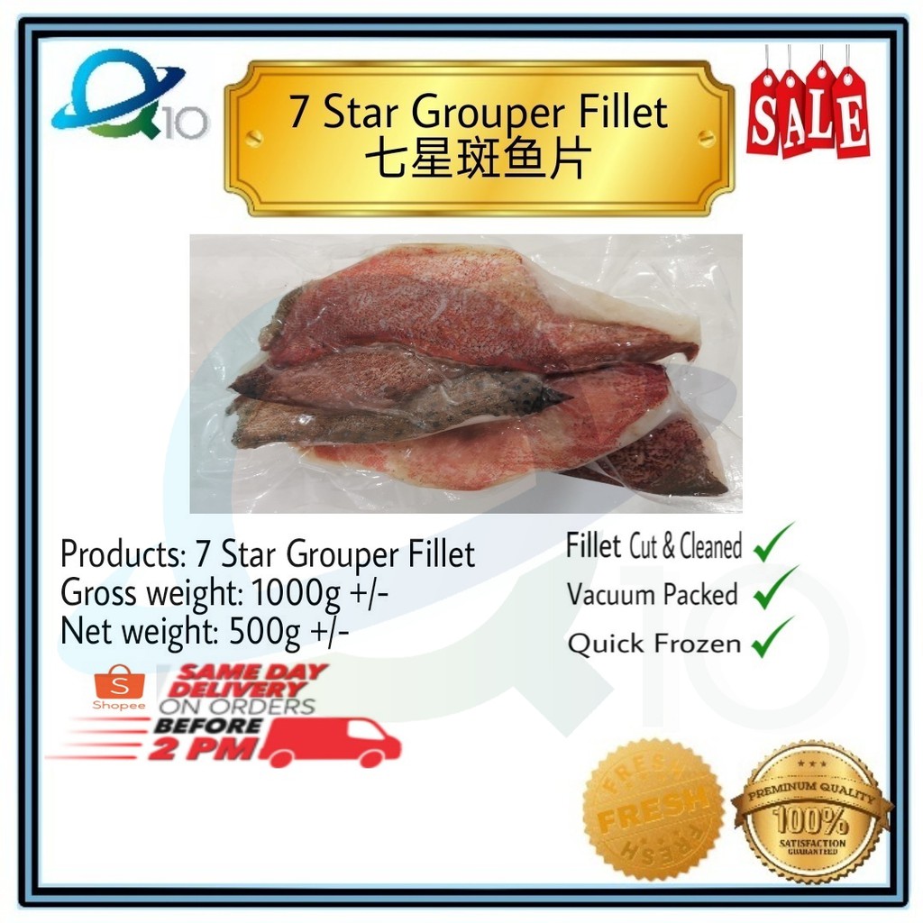 7 Star Grouper Fillet, 500G+/- | Shopee Malaysia