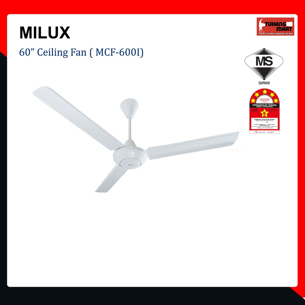 Milux MCF-6001 / MCF-6001M Ceiling Fan | Shopee Malaysia