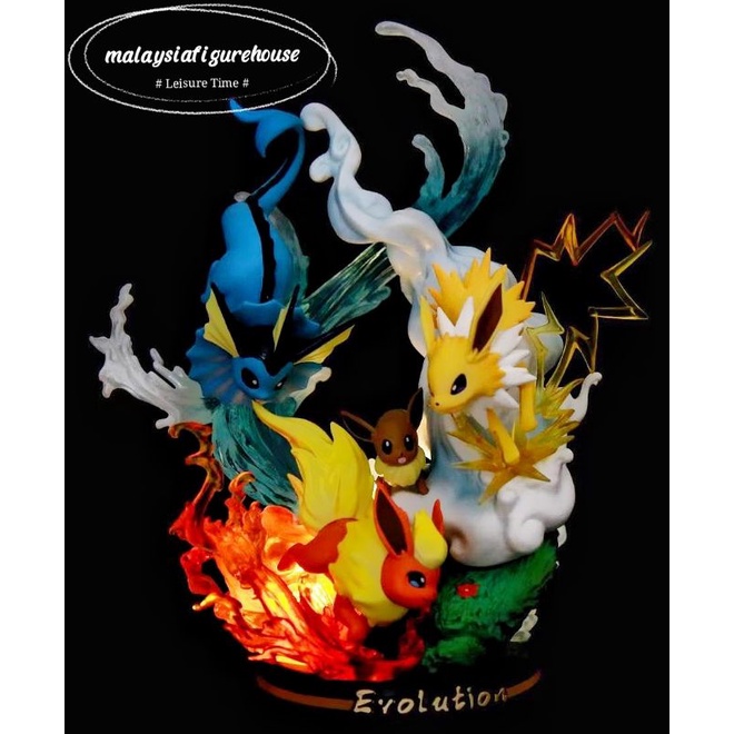 🔥READY STOCK🔥27CM POKEMON ANIME EEVEELUTION EVOLUTION LIGHT UP ACTION ...