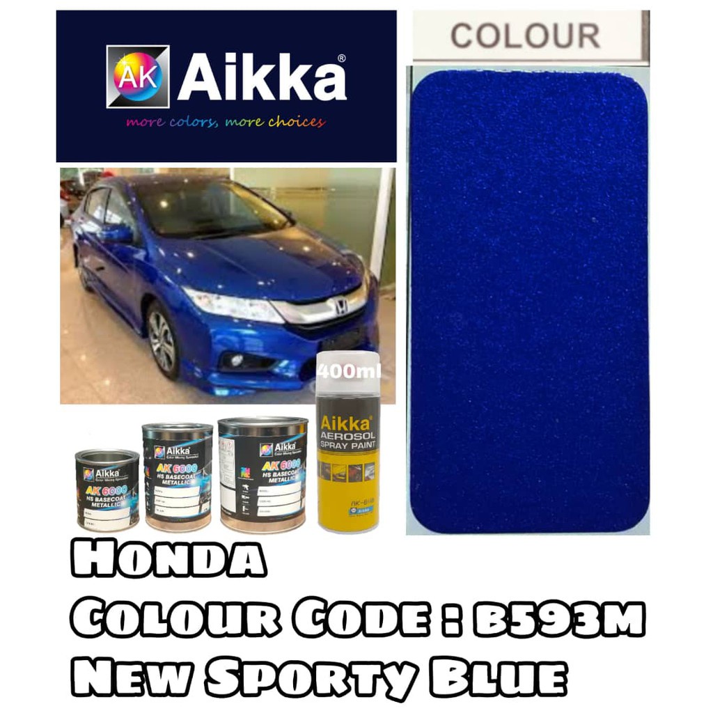 AIKKA Automotive Paint / HONDA B593 NEW SPORTY BLUE / Touch Up Paint ...