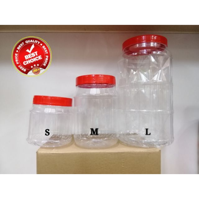 Balang kuih raya Botol kuih Plastic RayaBerkas Plastic Tutup Merah红盖年饼罐 ...