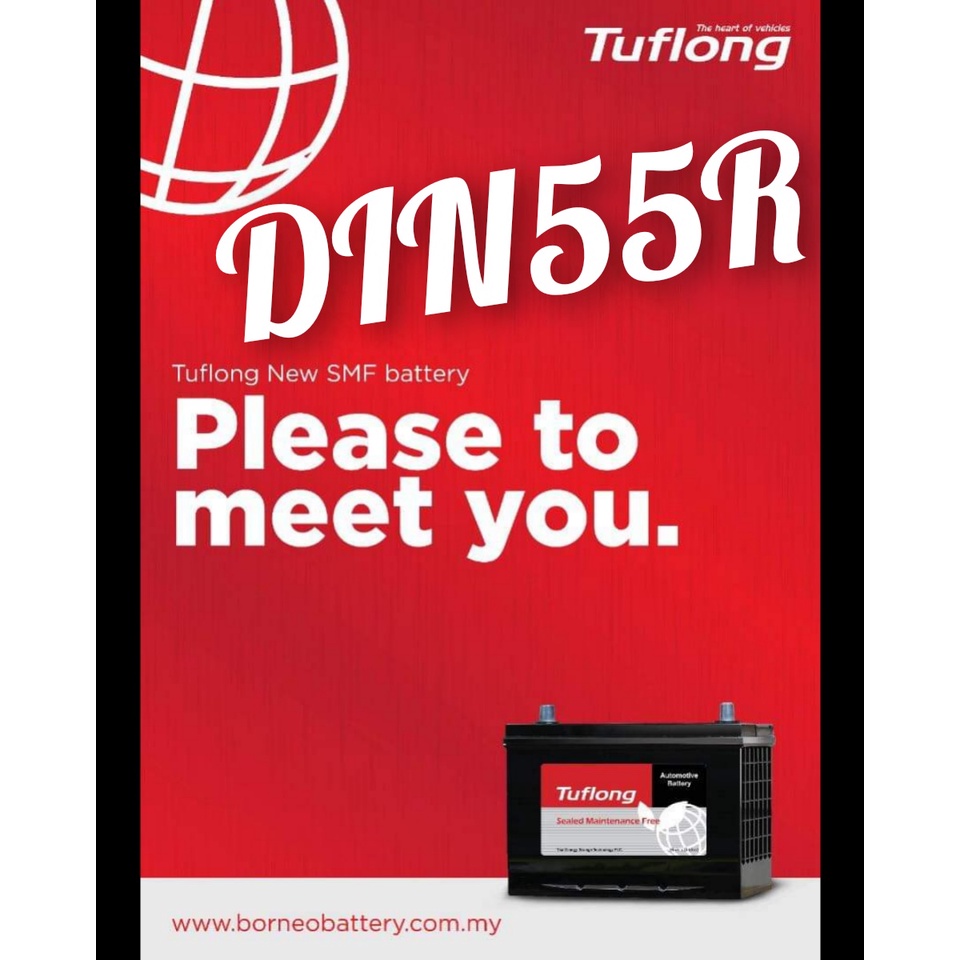 TUFLONG CAR BATTERY NS 40ZL NS60 NS70 55D23L DIN 55 DIN66L NX120-7 ...
