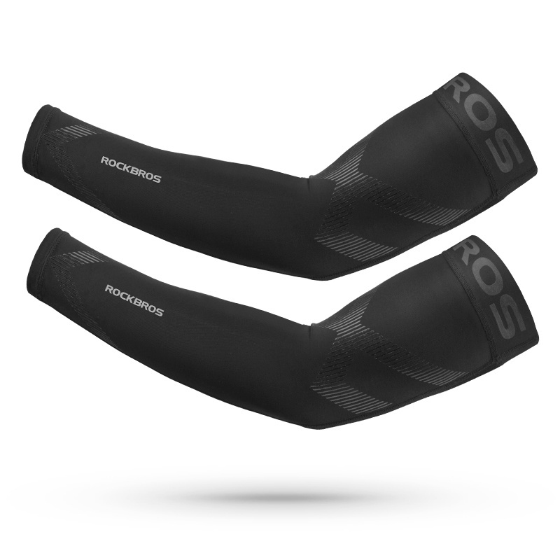 ROCKBROS Bike Arm Sleeves UPF50 Anti-UV Widened Anti-slip Stripe ...