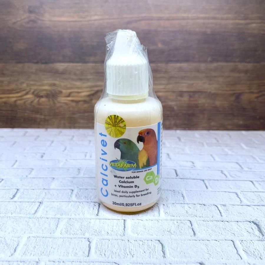 Calcivet VETAFARM 30ml CALCIUM MULTIVITAMIN MINERAL Bird 30ml | Shopee ...