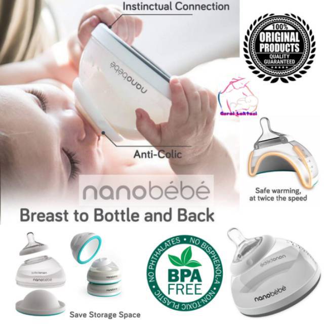 NANOBEBE 150ML 240ML BREASTFEEDING BOTTLE - FEEDING BOTTLE - MILK ...