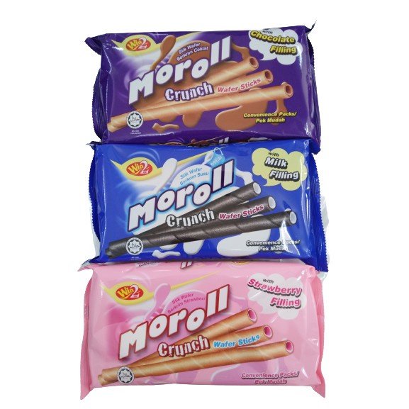 Moroll Crunch Wafer Sticks Chocolate Filling 90G | Shopee Malaysia