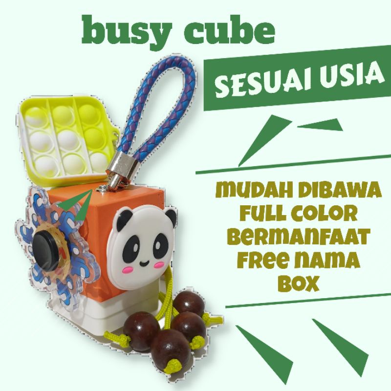 KAYU [Import] Edutoys CUBE BUSY CUBE BLOCK CUSTOM Name According To Age ...