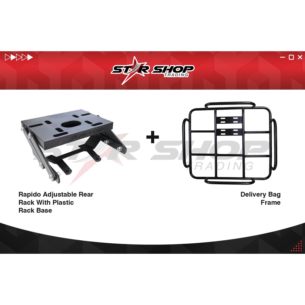 Rapido Rear Rack Plastic Rack Base with Multipurpose Rear Rack Tray ...