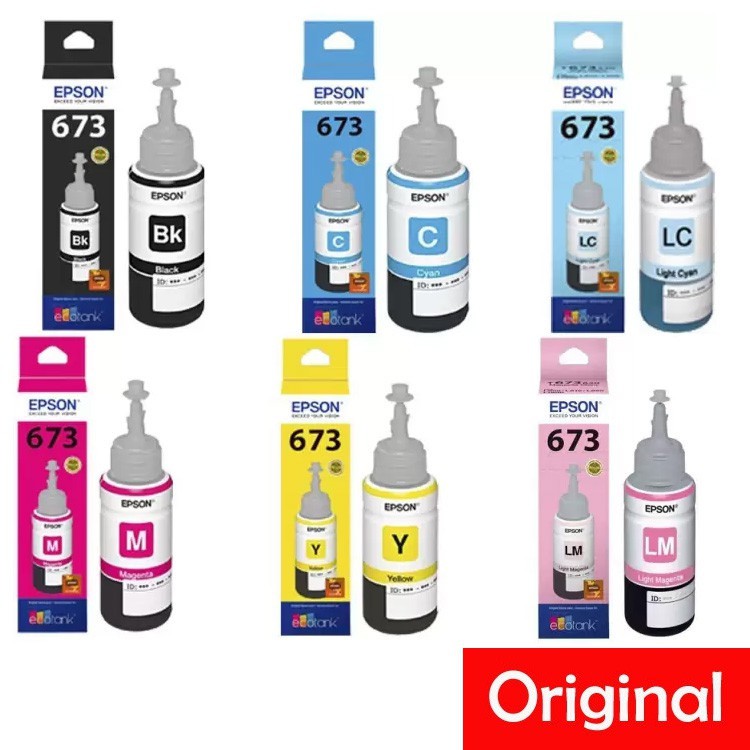 100% Original Epson T673 Refill Ink For L800, L805,L810,L850,L1800 ...