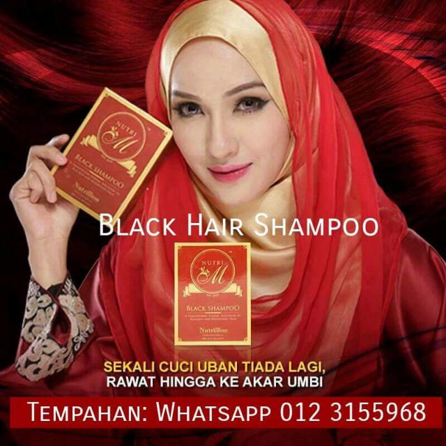 PROMOSI - NUTRI M BLACK HAIR SHAMPOO, Anti Uban, Organik Shampoo Uban ...