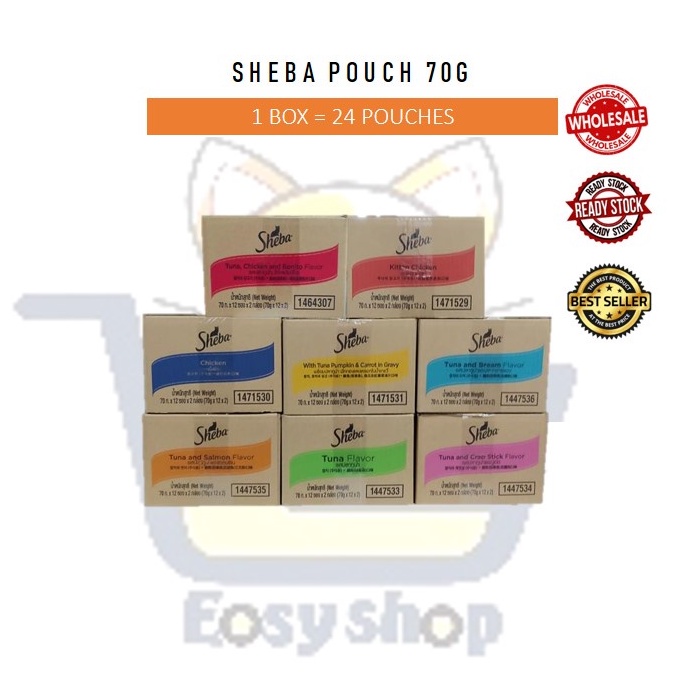 Sheba Pouch Cat Wet Food 70grams Cat Food Kitten Food Makanan Kucing ...
