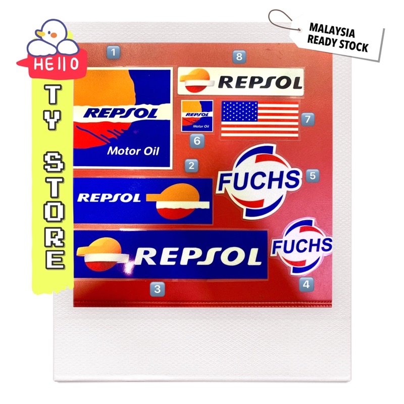 Sticker Motor Reflective REPSOL / FUCHS Stiker Moto | Shopee Malaysia