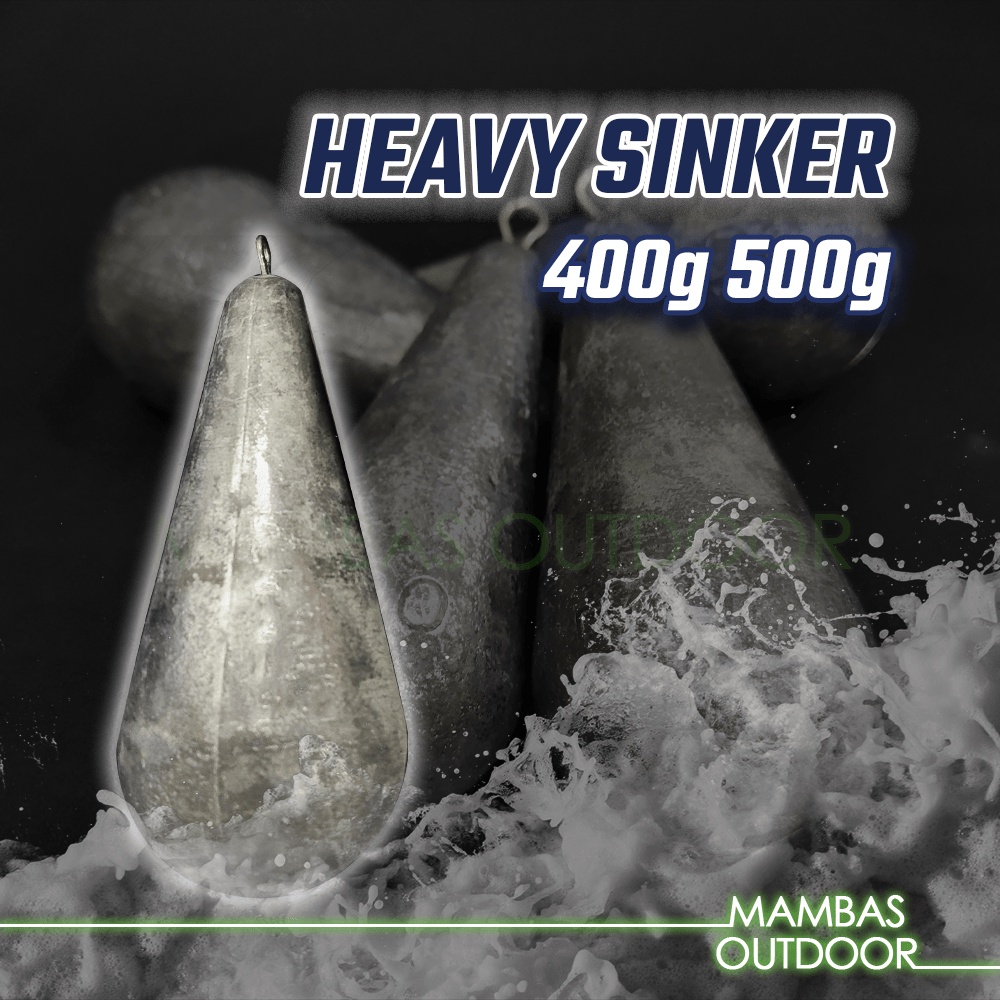Heavy Drop Sinker (400g/500g) Batu Ladung Timah Pancing Fishing ...