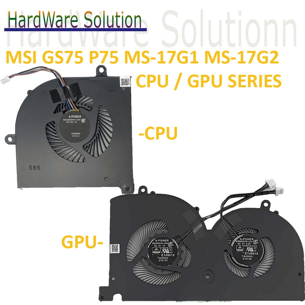 MSI GS75 Stealth P75 Creator MS-17G1 MS-17G2 BS5005HS-U3I BS5005HS-U4Q ...