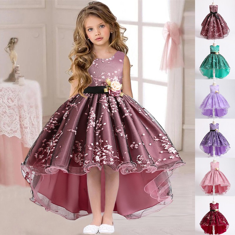 MQATZ Vintage Dress Kids Party Bridesmaid Dresses For Girls Children ...