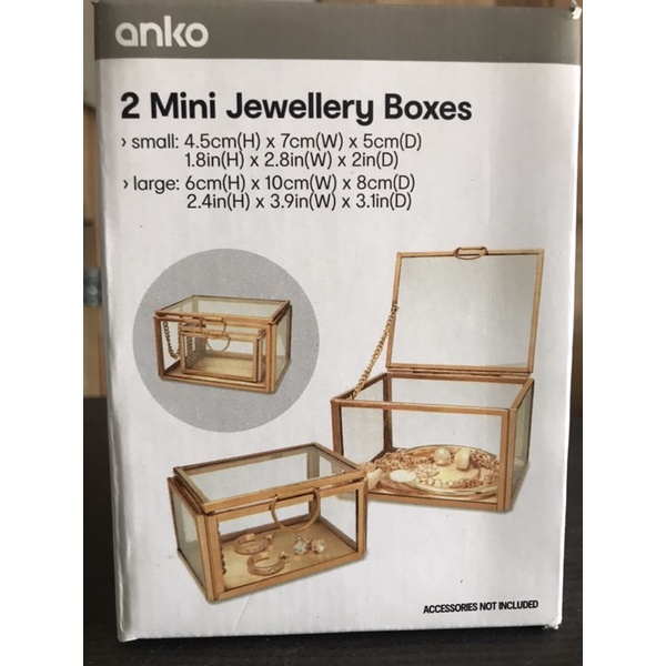 kmart anko 2 Mini Jewellery Boxes | Shopee Malaysia