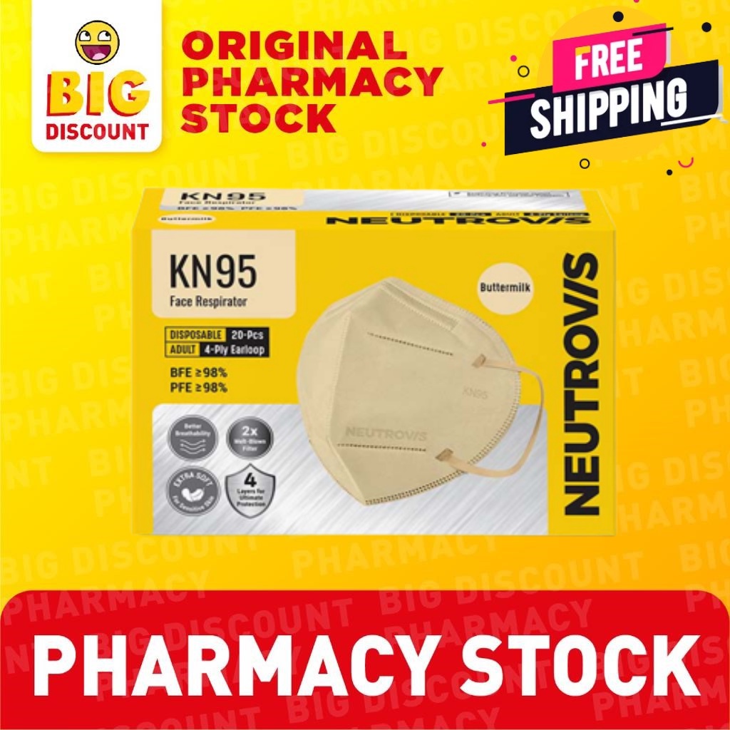 Neutrovis KN95 Face Respirator - Buttermilk (20's) | Shopee Malaysia