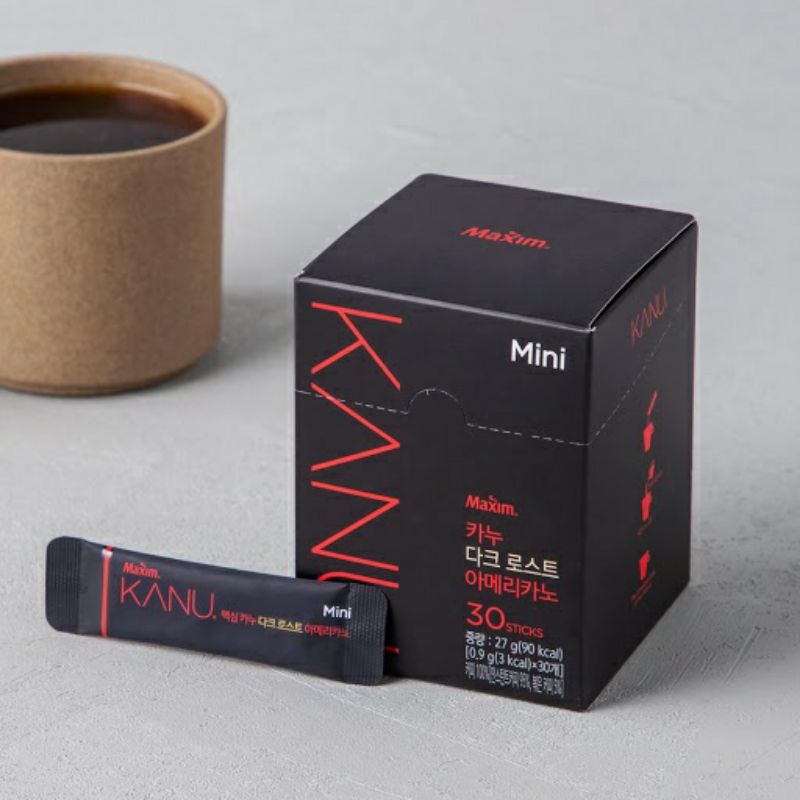 Korea MAXIM KANU Mini DARK Roast Americano Instant Coffee (Exp Mar 2025 ...