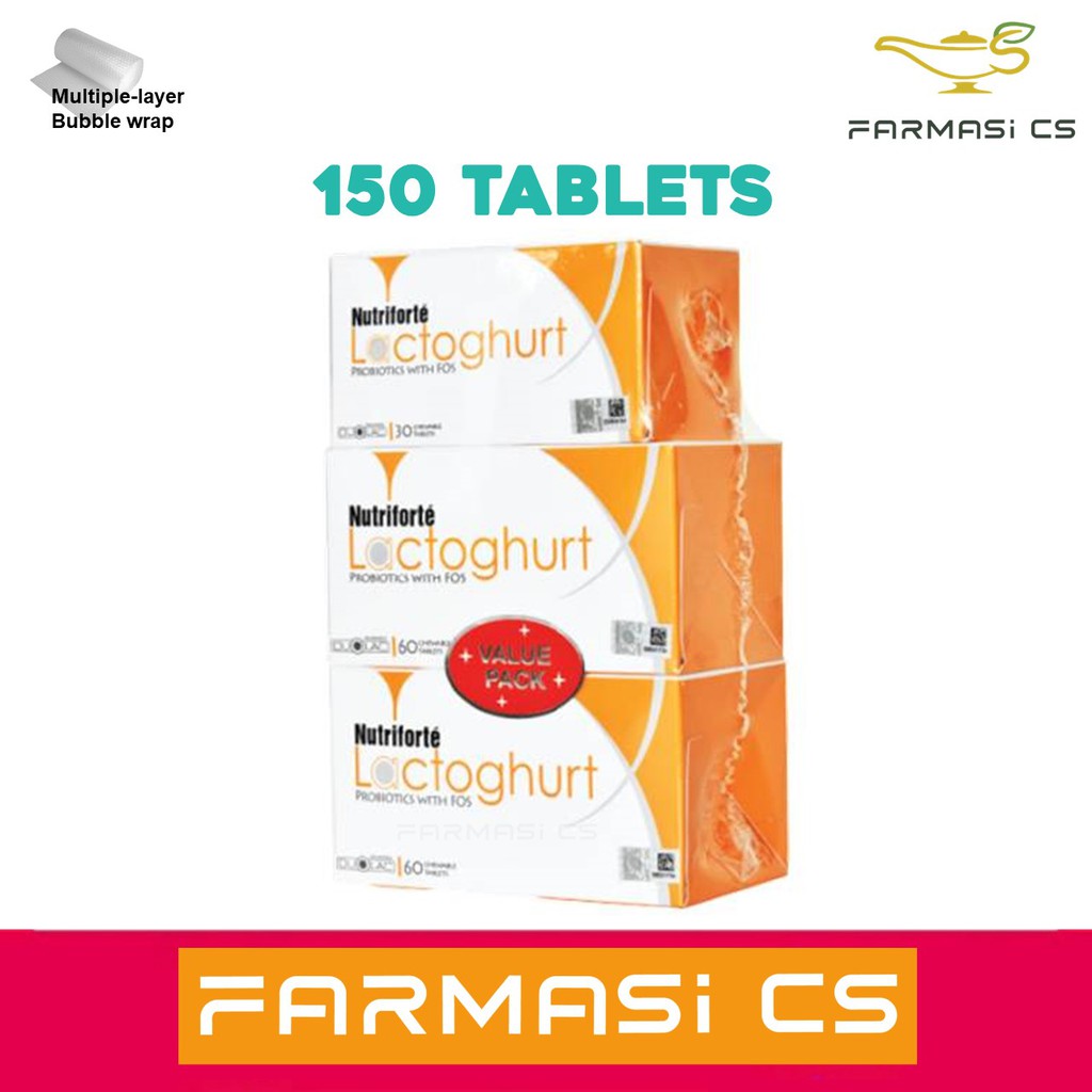 PROMO Nutriforte Lactoghurt Probiotics with FOS 60s x 2 Boxes + 30s EXP ...