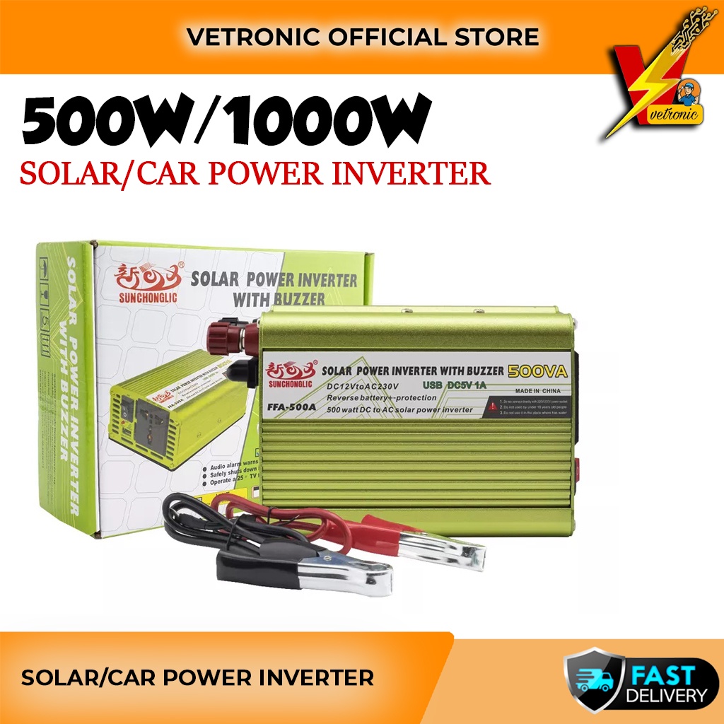 500W 1000W SCL SOLAR Power Inverter Reverse Protection WITH Buzzer ...