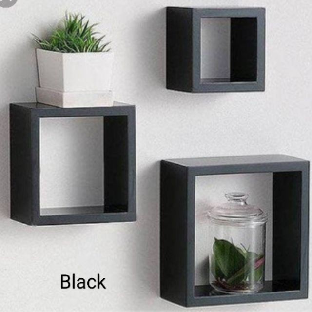 Floating Wall Rack & Shelves Rack Rak Gantung Hiasan ermallshop ...