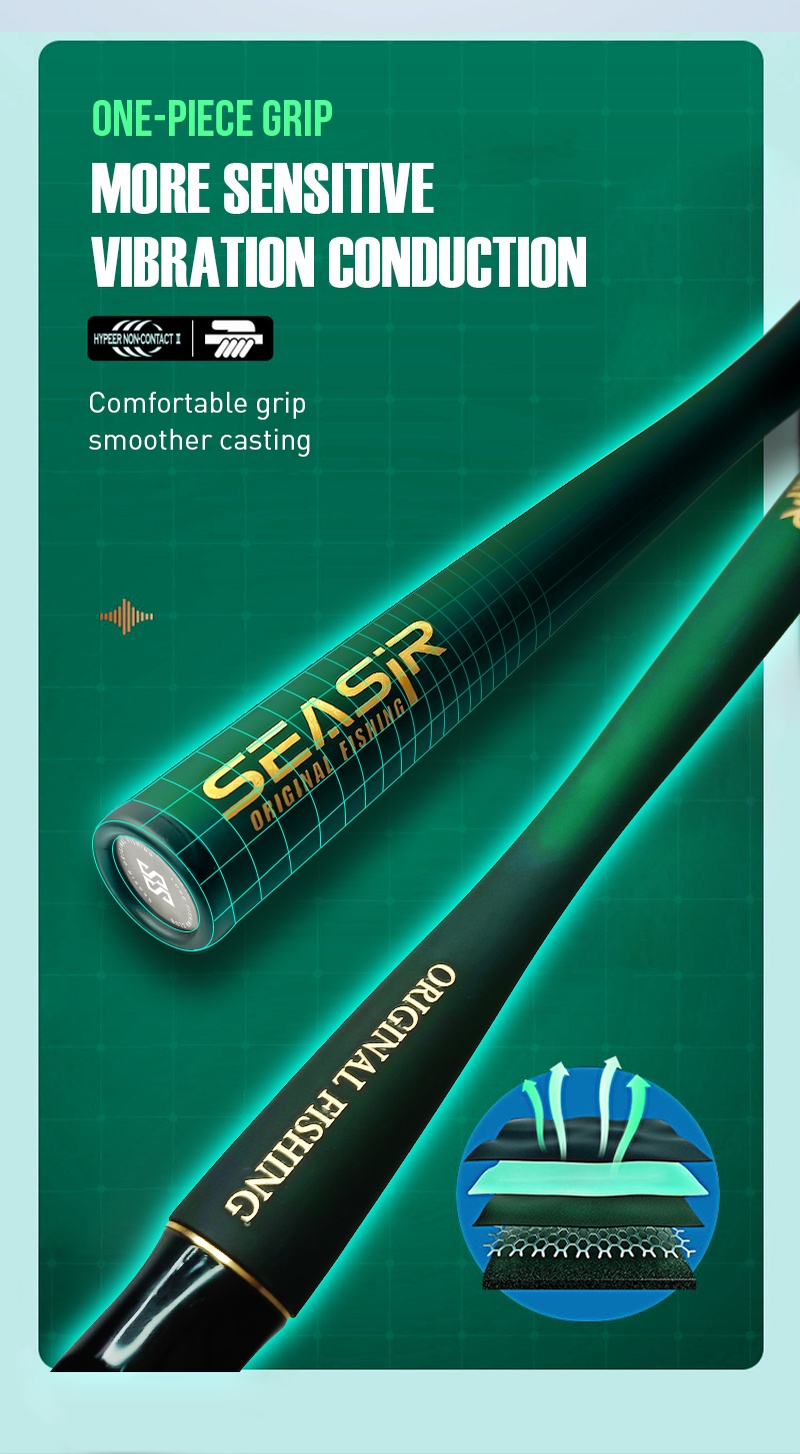 SEASIR Dark Dragon M/ML Two Rod Tips Spinning Baitcasting Fishing Rod ...