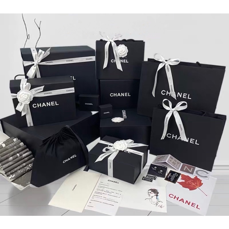 CHANEL paper bag and box full set original premium quality | Shopee ...