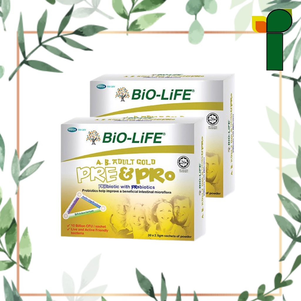 BIO-LIFE A.B ADULT GOLD PRE & PRO (2.5g x 30s / 2.5g x 60s) | Shopee ...