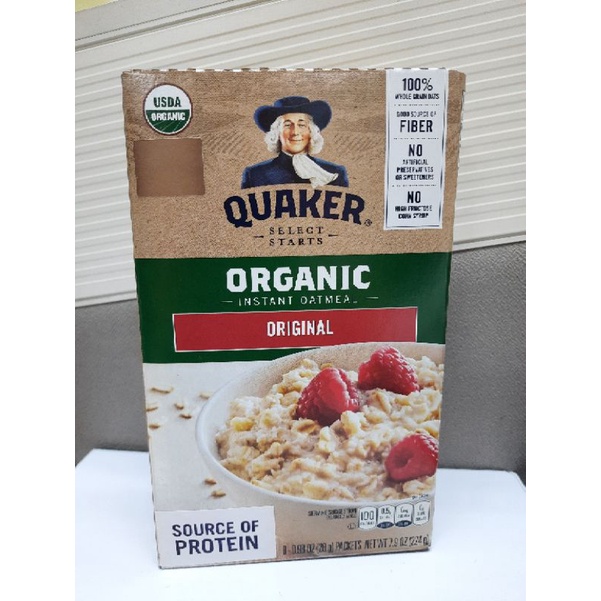 Quaker Oat Organic Instant Original 8x28g (Expired 18 Nov 2021 ...