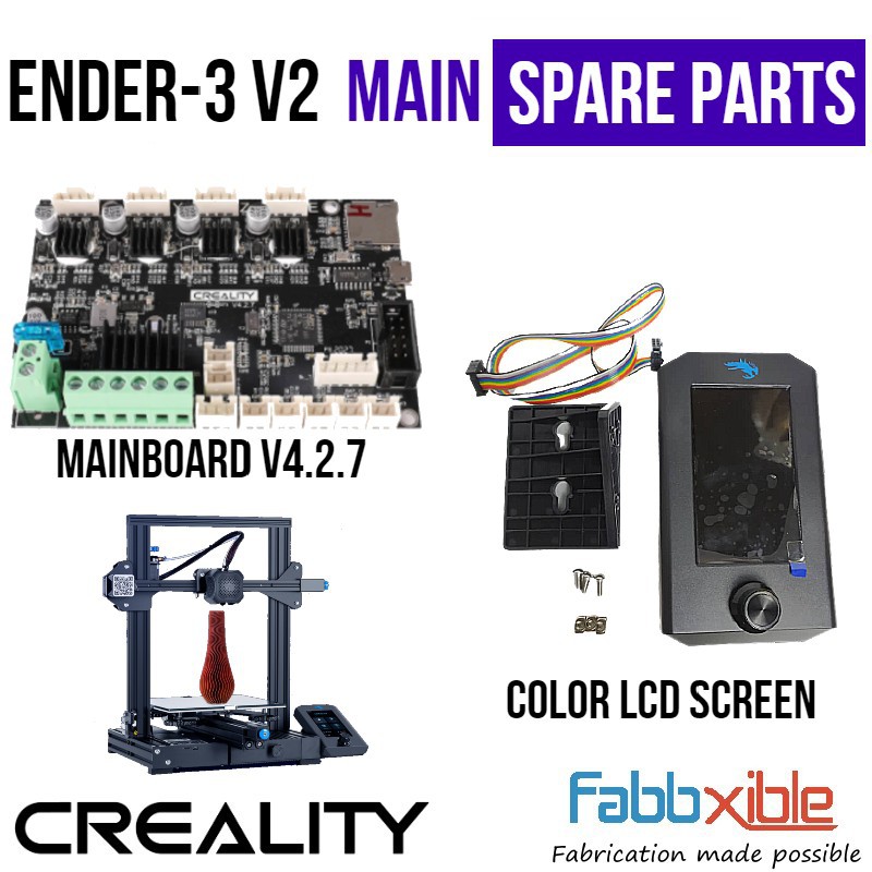 Ender-3 V2 Main Spare Parts Mainboard V4.2.7, Color LCD Screen | Shopee ...