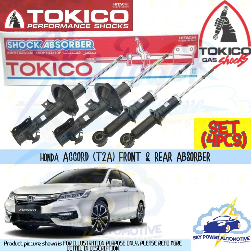 HONDA ACCORD (T2A) TOKICO (TKC) SHOCK ABSORBER (FRONT 2PCS + REAR 2PCS ...