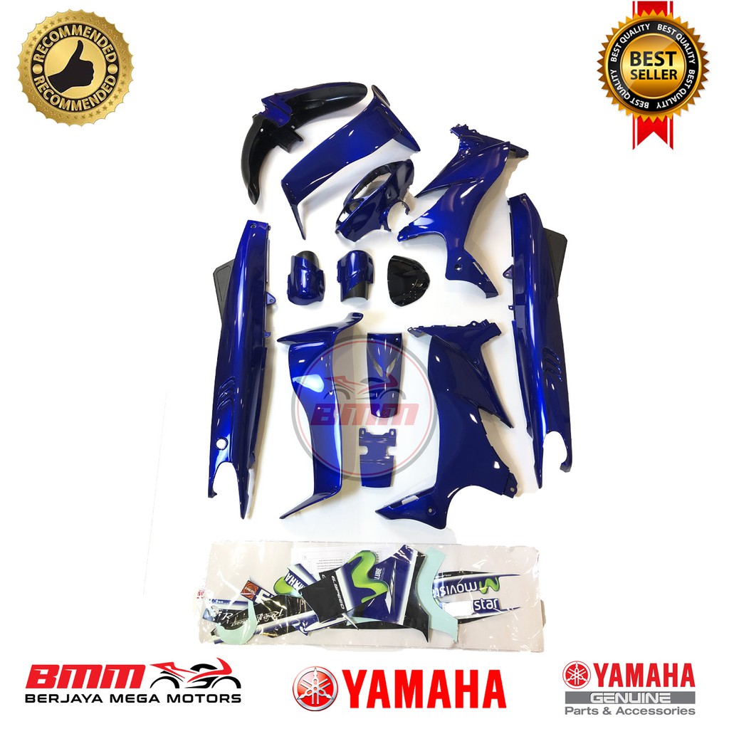 COVER SET KIT COVERSET BODY SET YAMAHA Y125ZR BLACK/ BIRU GP/ YELLOW ...