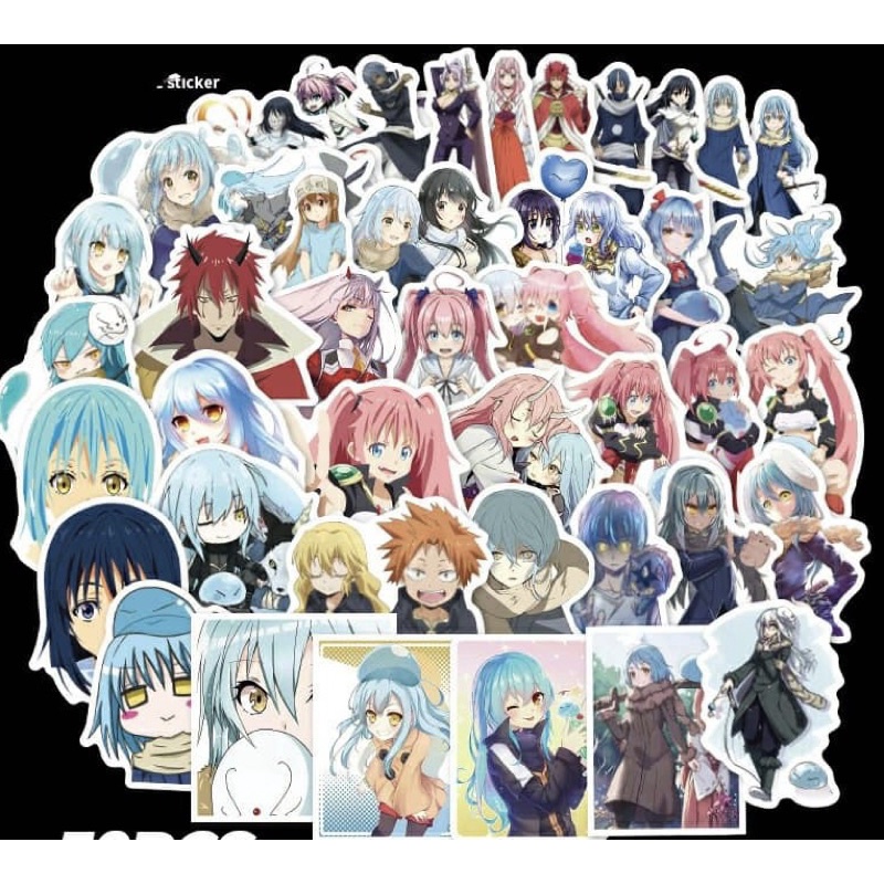 Anime sticker Tensei shitara slime datta ken 30-60 pieces silk pressed ...