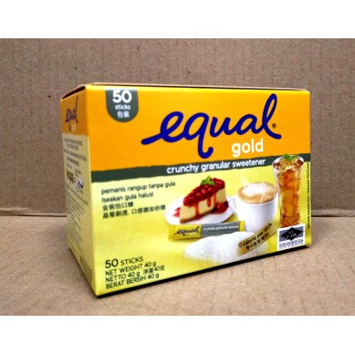 Equal Gold Crunchy Granular Sweetener 50 Sticks **Exp- 10/24 | Shopee ...