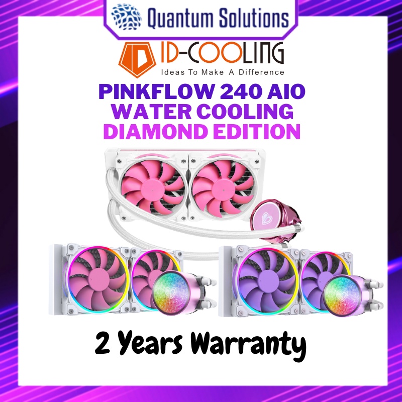 ID-COOLING PINKFLOW 240 AIO WATER COOLING - [ Pink / Pink Diamond ...