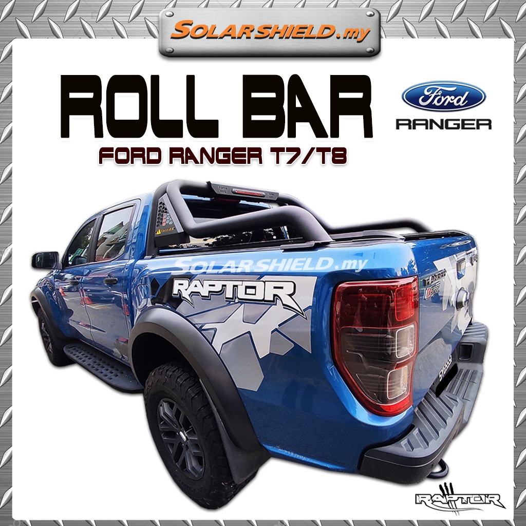 Ford Ranger T7/T8, Wildtrack, Raptor 4x4 Force 4WD Roll Bar Sport Bar ...