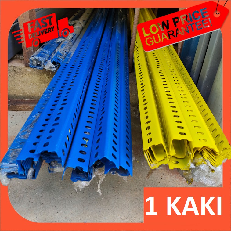 Besi Angle Rak Lubang 1kaki/ Slotted Angle Bar 1ft | Shopee Malaysia