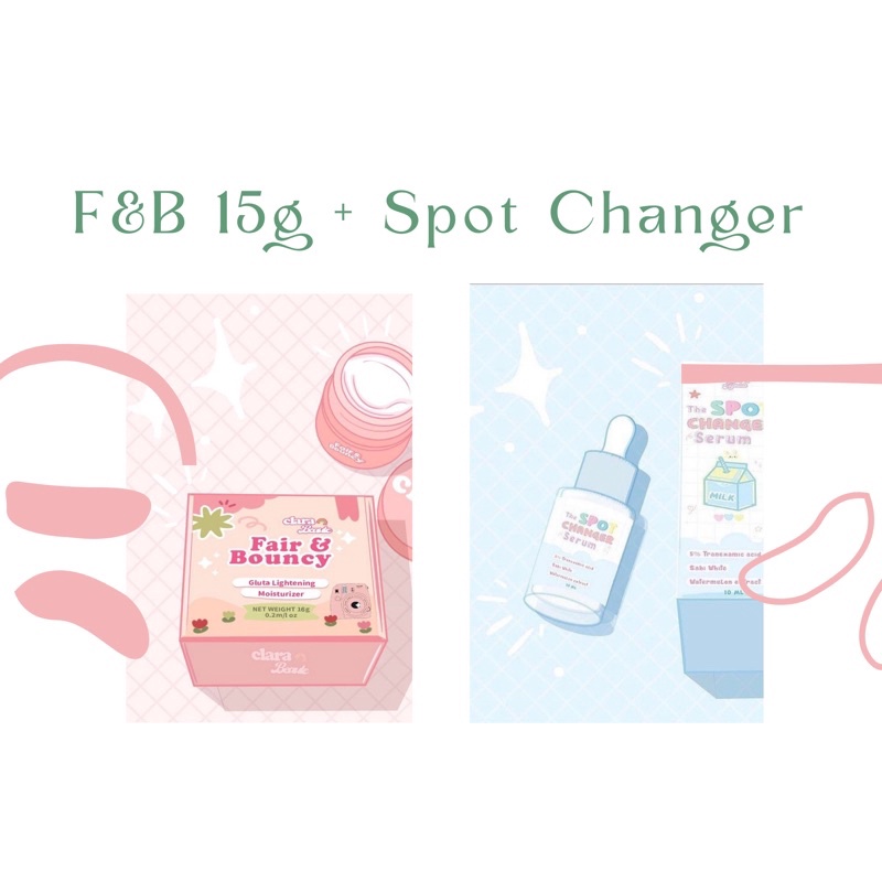 CLARA GLOW SERUM / FAIR & BOUNCY MOISTURISER TREATMENT / CERA GLOW OIL ...