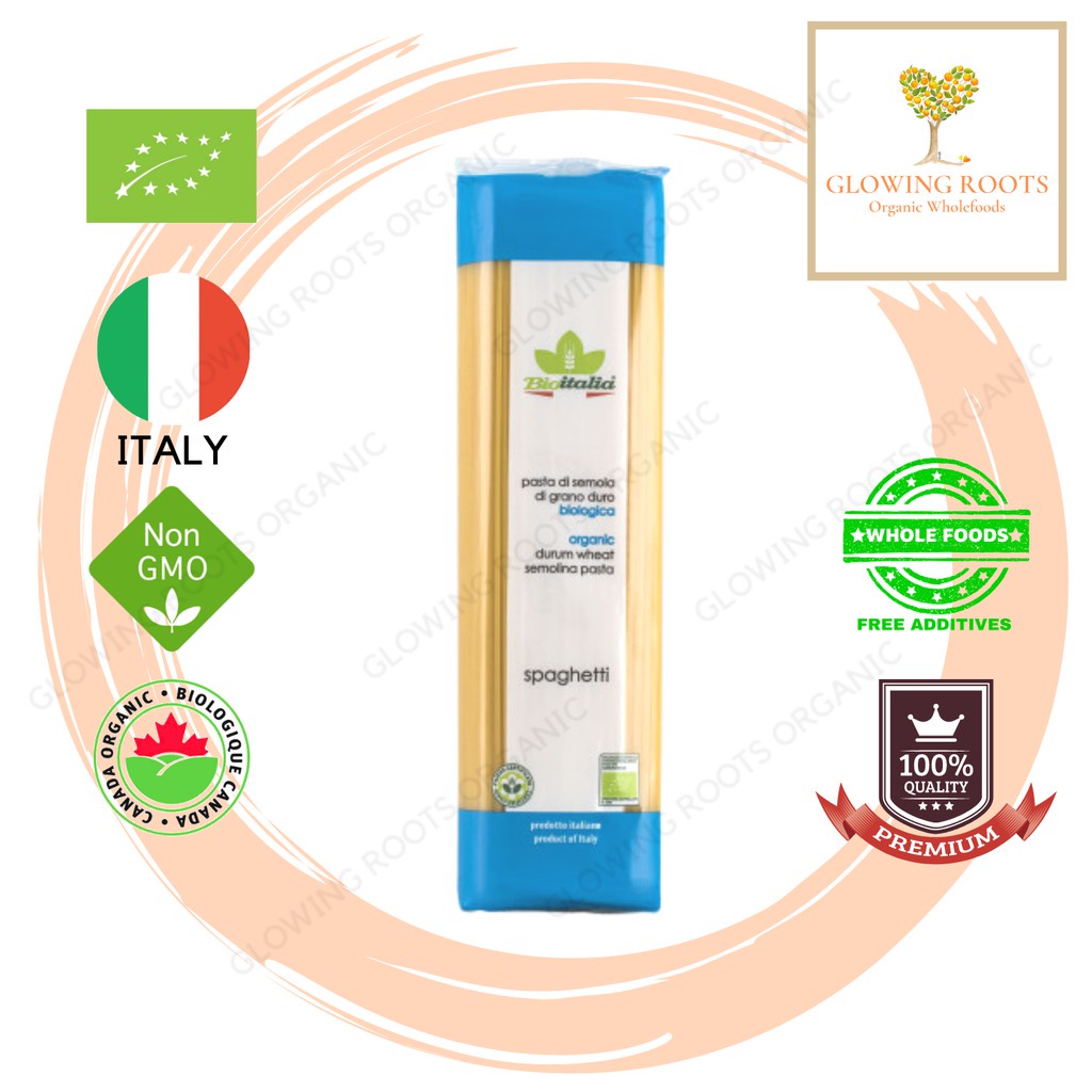 BIOITALIA Organic Spaghetti 500g [Certified Organic] | Shopee Malaysia