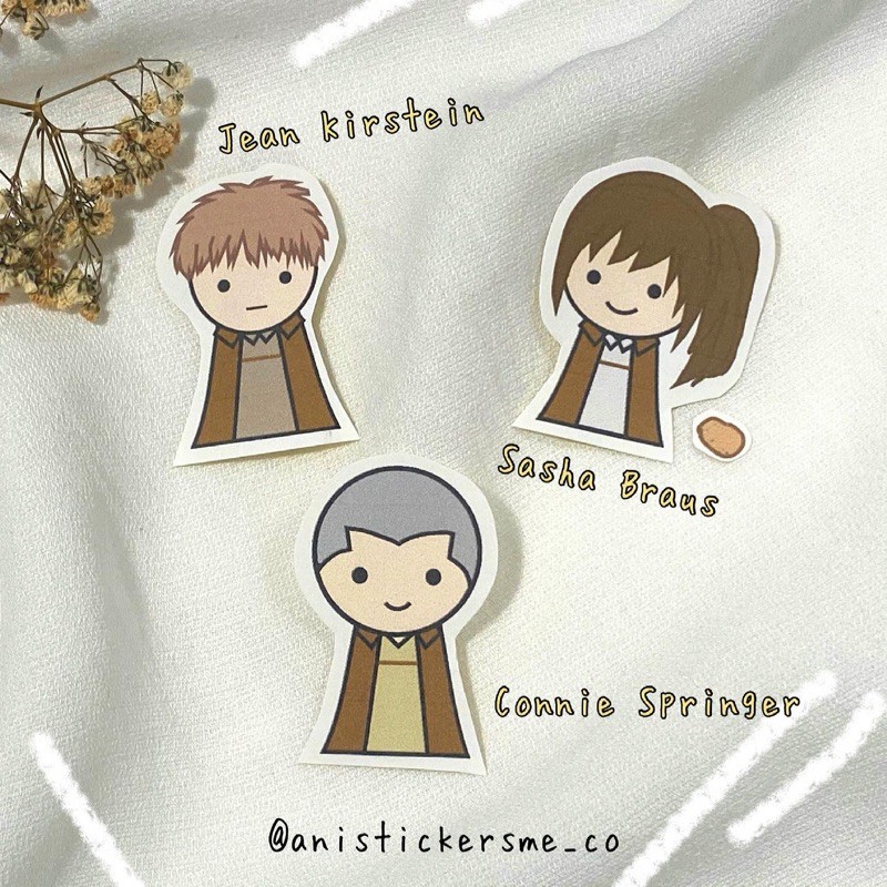 Attack on Titan Stickers [Jean, Sasha, Connie Pack] *x3 for each ...