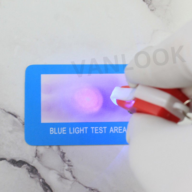 Anti Blue Ray Testing Paper Card Flash Light Blocking Blue Light Test 1 ...