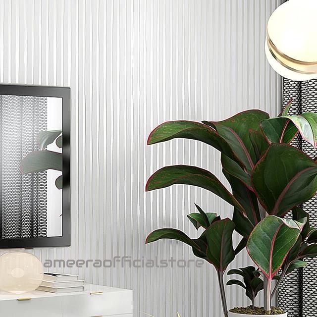 Elegant Striped Wallpaper 8m to 9m x 45cm | Shopee Malaysia