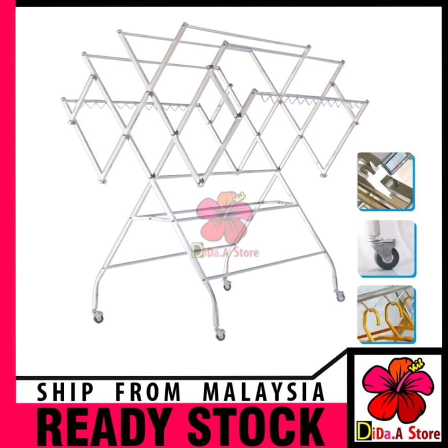 Penyangkut Pakaian Baju / Rak Penyidai Kain Tuala / Drying Rack Laundry ...