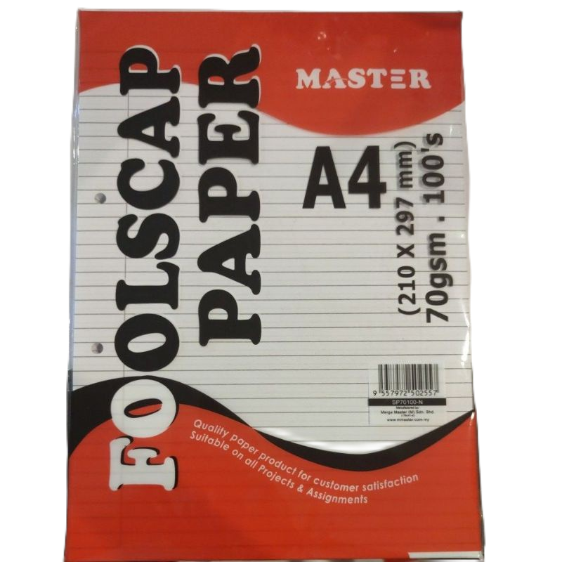 Master Foolscap Paper A4 SP70100-N (70gsm/100sheets ) [Ready Stock ...