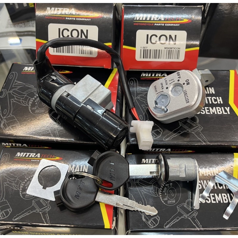 HONDA ICON 110 MAIN SWITCH SET (FRONT & REAR LOCK ) KUNCI SWITCH SET ...
