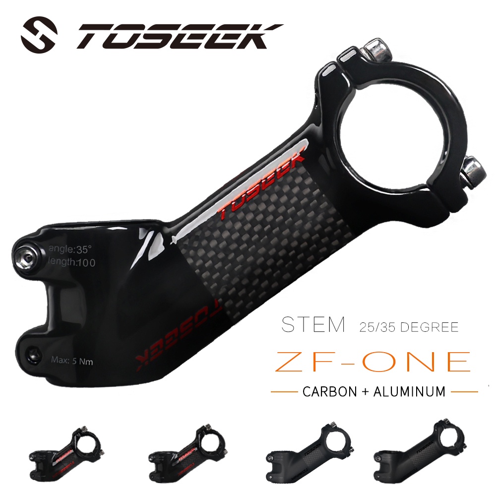 TOSEEK ZF-ONE Carbon Stem 25/35Degree Mountain Bike Stem 31.8mm Handlebar Stems 60/70/80/90 ...
