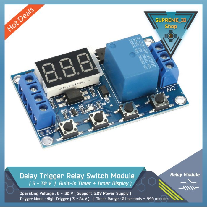 Digital Delay Trigger Relay Switch Module Timer | 5-30v | Shopee Malaysia