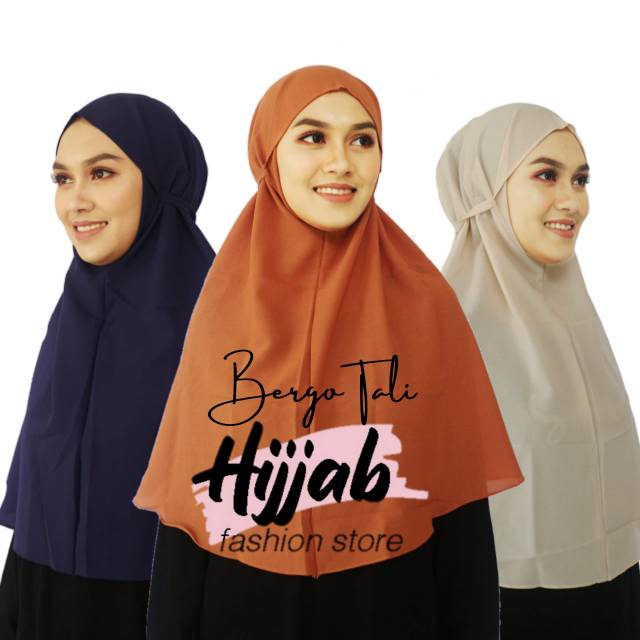 Bergo Rope Instant Hijab Plain Bergo Maryam Diamond Bergo Rope | Shopee ...