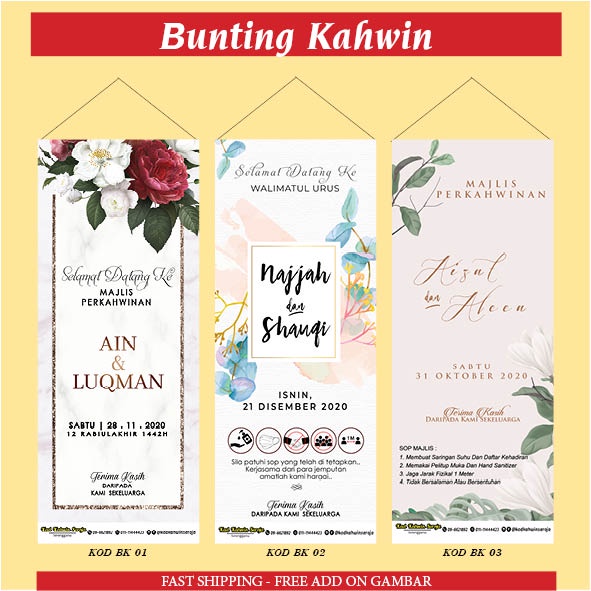 Bunting Murah Untuk Majlis Perkahwinan / Wedding Bunting (Fast Shipping ...