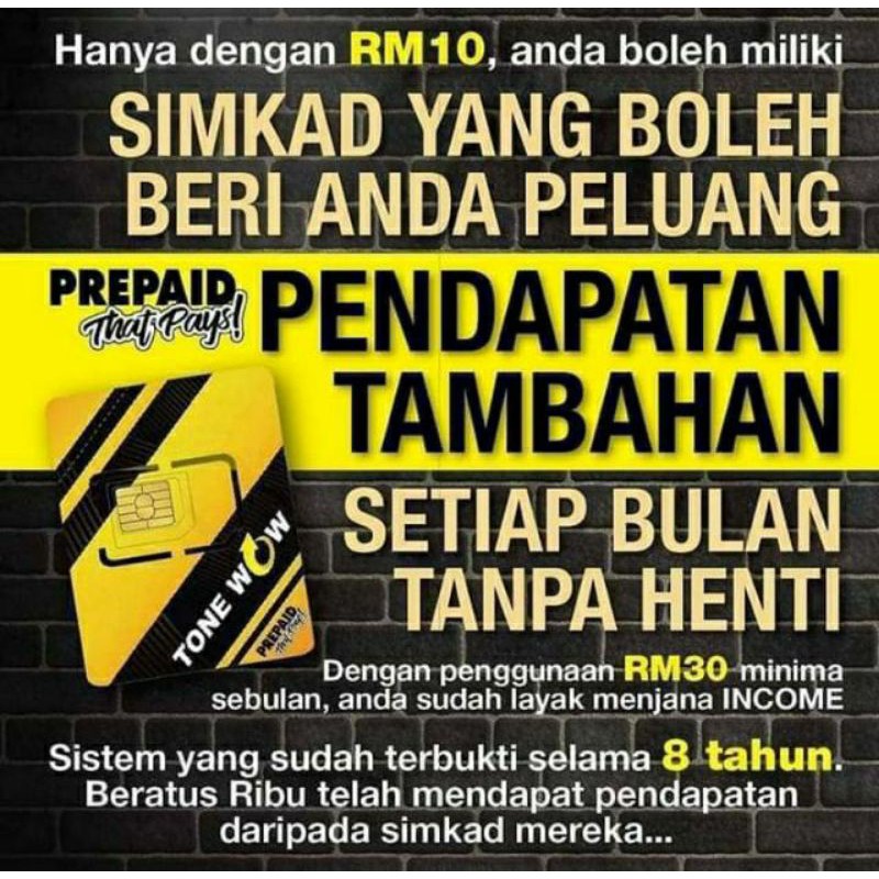 Sim Kad Tone Wow - Simcard Jana Pendapatan - Sim Card Prepaid That Pay ...